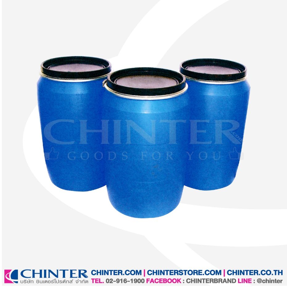 F-0036-200L ถังพลาสติกฝาเปิดกว้าง HM-HDPE 200 ลิตร - CHINTER STORE