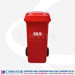 CHINTER F-0002-3 ถังขยะ HDPE 120 ลิตร ฝาเรียบ - CHINTER STORE