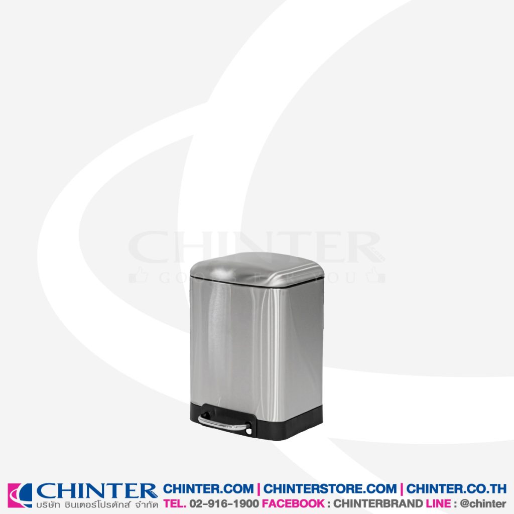 F-0518 ถังขยะสแตนเลส Soft Close ขนาด 6 ลิตร เปิดปิดนุ่มนวล - CHINTER STORE