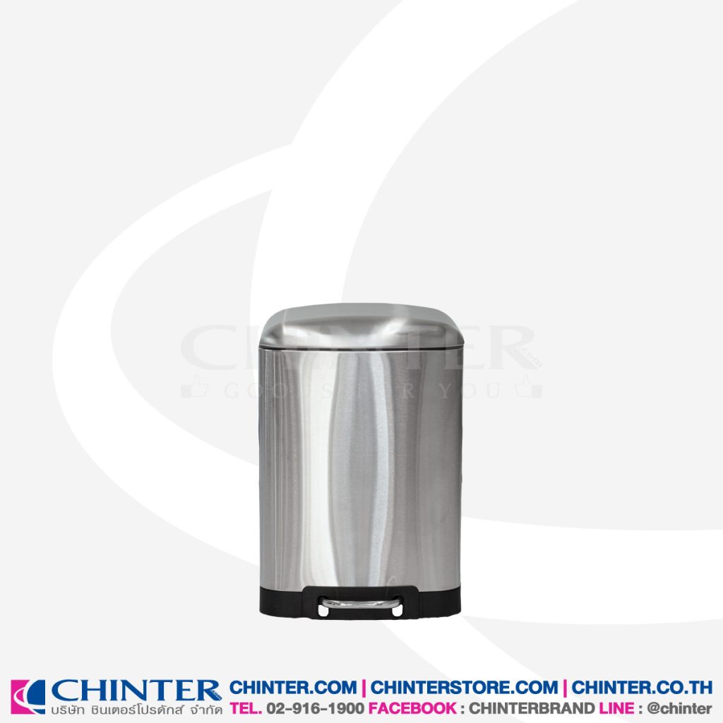 F-0519 ถังขยะสแตนเลส Soft Close ขนาด 12 ลิตร เปิดปิดนุ่มนวล - CHINTER STORE